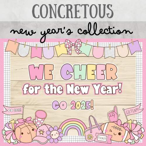 Western New Years Bulletin Board Ideas 2025 Groovy Retro January Door ...