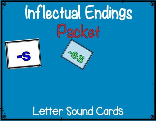 Inflectual Endings Packet s es ies ed ing Letters, Pictures, Words ...