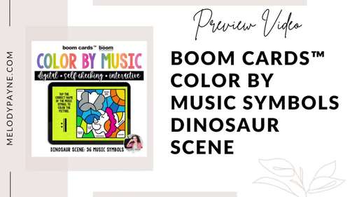 Color by Music Dinosaur BOOM™ Cards - Music Symbols and Terms for Piano ...