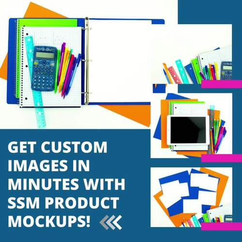 Orange and Blue Math Binder Mockups | TPT