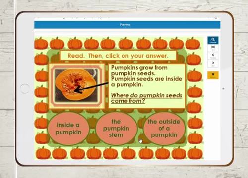 Pumpkins Facts Reading Comprehension (BOOM CARDS) by Living and Loving ...