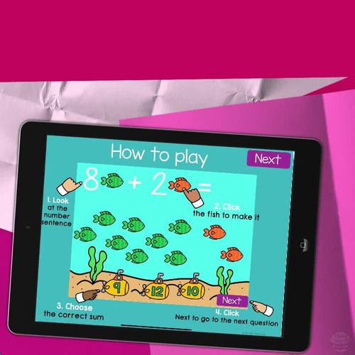 Add To 10 Distance Learning Game MHS112 By Make Many Hearts Smile