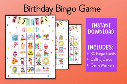 Birthday Bingo, Printable Classroom Birthday Bingo Game, Classroom ...