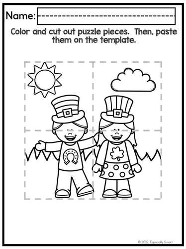 St. Patrick's Day Sentence Writing with Cut and Paste Puzzles Dollar Deal!