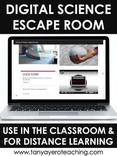 Science Digital Escape Room States of Matter by Tanya Yero Teaching