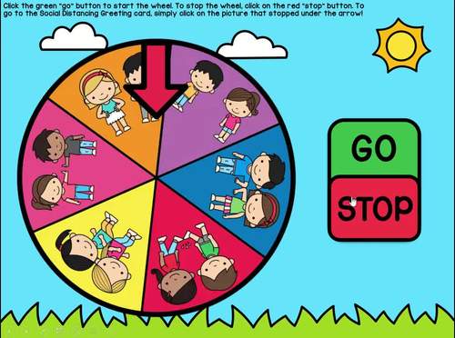 Social Distancing Greetings V.2 I Interactive Spinning Wheel I Digital