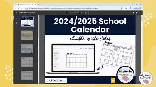 2025-2026 School Year Calendar, Monthly Student Calendar, EDITABLE ...