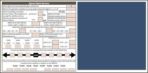 NO PREP Digital Block Puzzle Reveal - Animal Math Spiral Review - Week 2