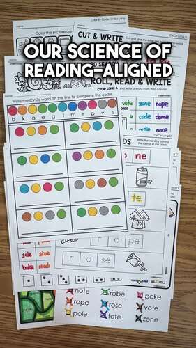 CVCe Words No-Prep Worksheets for Kindergarten, Morning Work, Centers ...
