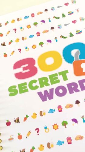 300 Secret Words Book — Sight words and CVC words by Chubby Sheets