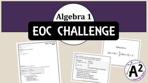 Algebra 1 EOC Challenge by Amazing Algebra | TPT