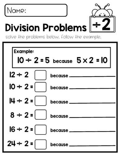 Multiplication and Division fact Practice Worksheets | 3rd grade