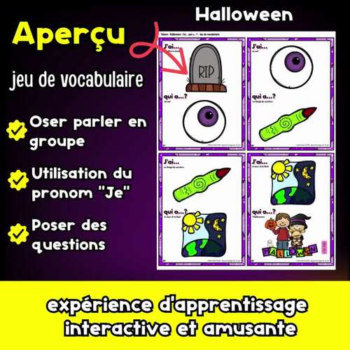 Halloween. Jeu de vocabulaire. J’ai…qui a ? | TPT