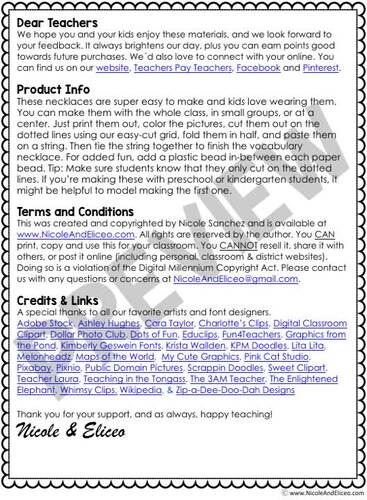 Polar Arctic Animal Necklace Activity Craft Template +FREE Spanish