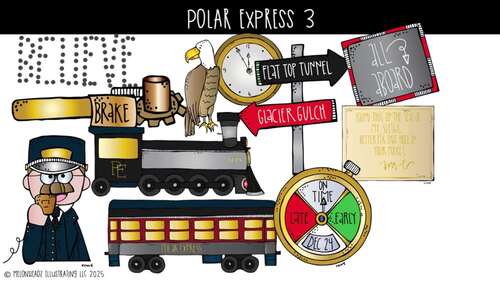 Polar Express clip art Set 3, Christmas clip art, Book Companion ...
