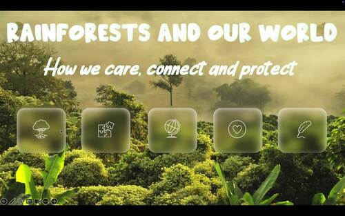 Rainforest Lesson for 2nd Grade | Interactive PowerPoint + Activities
