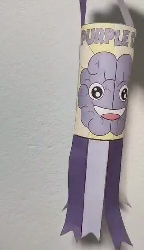 Purple Day Epilepsy Awareness crafts Windsock Mobile Hanging Activities