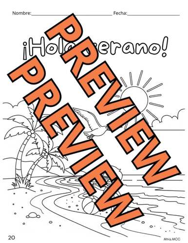 Paquete de Actividades de VERANO en Español – Diversión y Aprendizaje