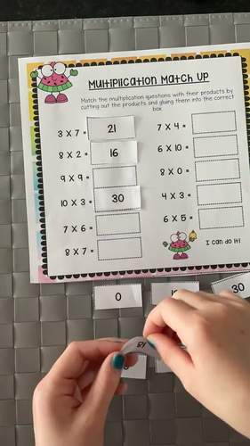 Summer Fun No Prep Multiplication Activity Sheets by Brilliant Buckaroos