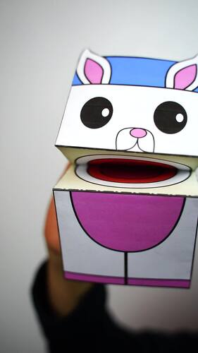 Spring Hand Puppet Craft , Letter B, Easter Bunny Coloring by Blue Book ...