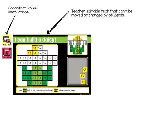 Fine Motor Math Digital Counting Cubes Spring Build and Count Challenge