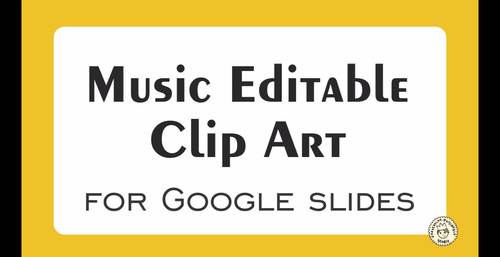 Colorful Music Notes Editable Clipart | Music Notation Movable Images