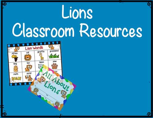 Lions Themed Unit: Literacy & Math Centers & Activities | TPT