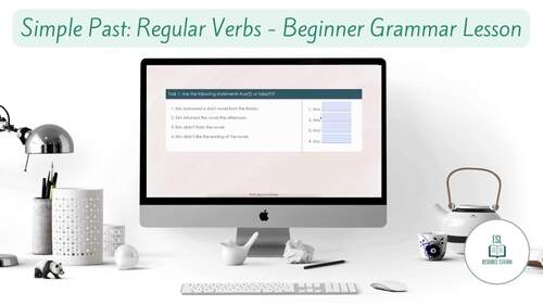Simple Past Regular Verbs - A1 Beginner Adult ESL Grammar Lesson ...