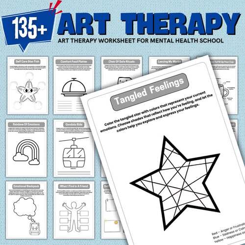 Art Therapy Worksheets For Mental Health School, self esteem, Therapy ...