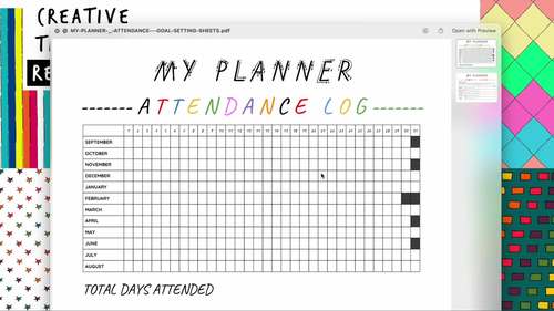 STUDENT PLANNER PACK | Daily Aims & schedule, Grade, Goal, homework tracker