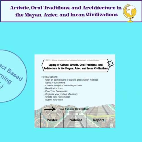 HSS 7.7.4 Art in the Mayan, Aztec, and Incan Civilizations PBL Choice Board