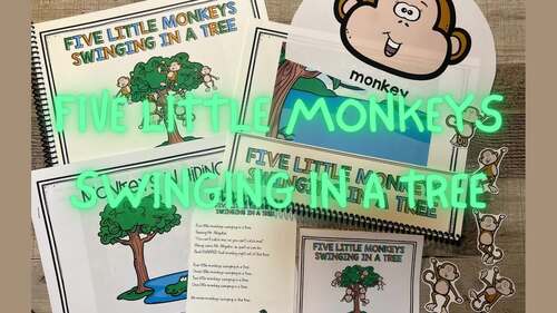 5 Little Monkeys Swinging in a Tree Song Pack by Growin' Wildflowers