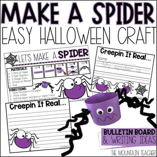 EASY Spider Craft and Quick Writing Prompt | Last Minute Halloween ...