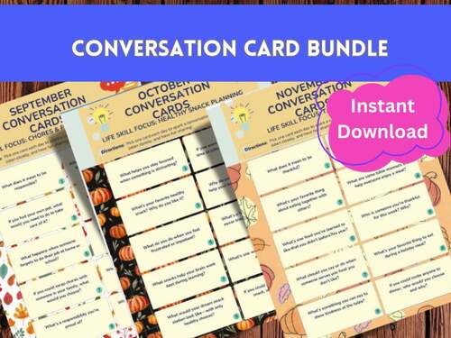 Kids Conversation Cards Year-Round | Printable Family Prompts for Home ...
