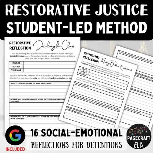 #terrificdollardeals Editable Restorative Behavior Reflection Forms