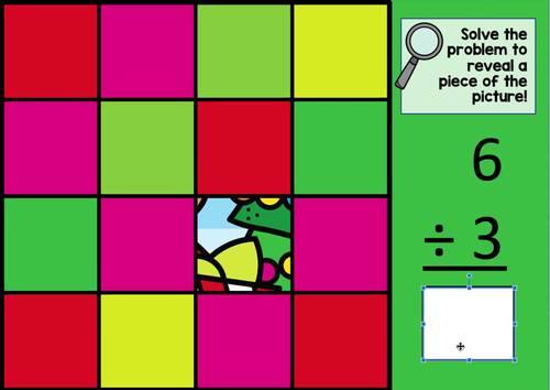 Christmas Division Fact Fluency Practice Math Hidden Pictures for ...