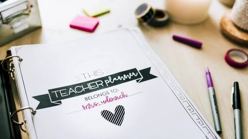Editable Teacher Planner | Teacher Binder 2025-2026 | Back to School