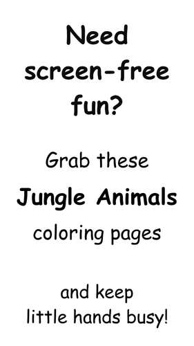 Jungle Animals Coloring Pages | Fun Wild Animal Activity for Kids