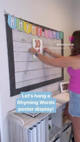 Rhyming Words Posters Display by Taught By Tatum | TPT