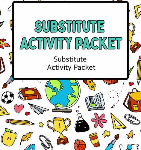 Emergency Sub Plans | No-Prep Substitute Packet Grades 3–5 | TPT