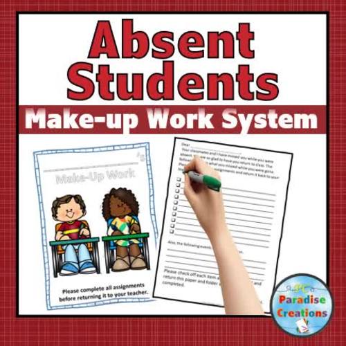 Absent Work Folder System | Editable Forms for Student Absences | TPT