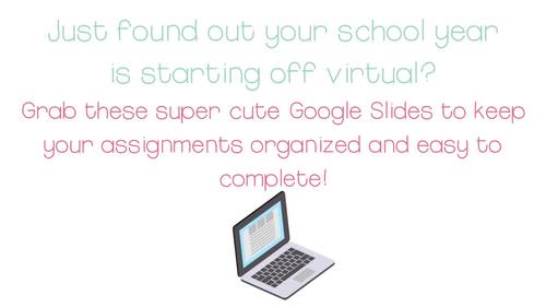 Digital Assignment Slides BUNDLE | Google Slides | 6 Colors | TPT