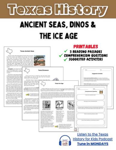 Ancient Seas, Dinos & The Ice Age Reading Passages & Questions | TPT