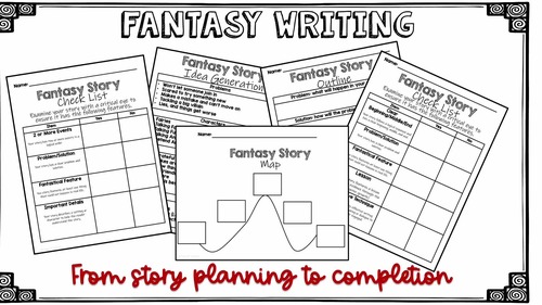 Fantasy Writing Process by Simply B Teaching | TPT