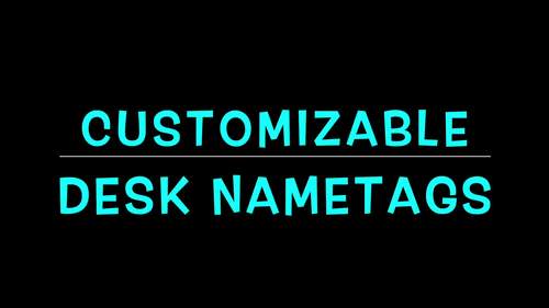 Desk Name Tags For the Reading, Writing, and Math Teacher (Color)