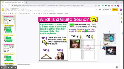 Digital Phonics GLUED SOUNDS Google Slides Spelling Science of Reading