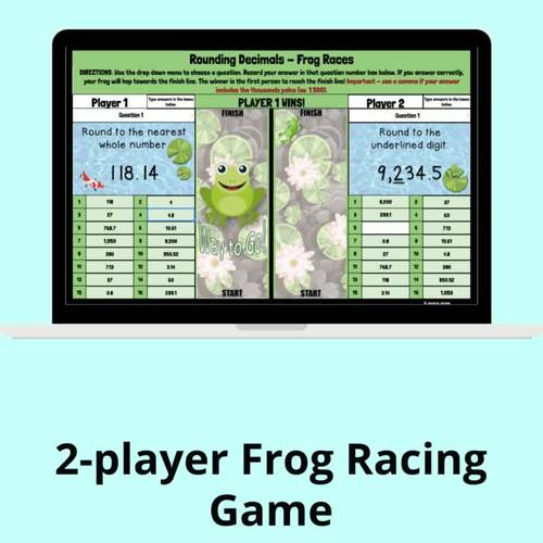 Rounding Decimals - Frog Racing Game by Engaging Upper Elementary