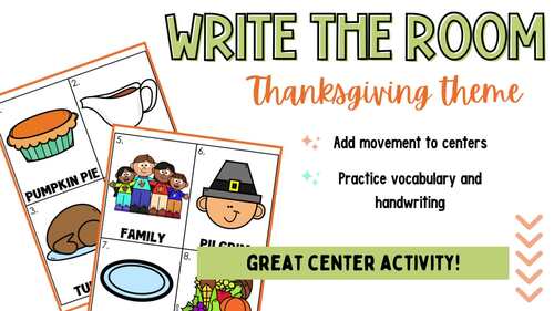 WRITE THE ROOM_THANKSGIVING THEME by Kirk's Klassroom | TPT
