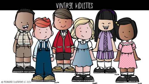 Vintage Kidlettes clip art 1950 clip art 1960 clip art MINI | TPT