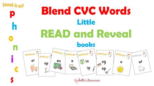 Decodable Readers CVC Short Vowel Sound Read and Reveal by Lilibettes ...